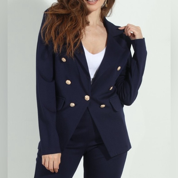 Veronica M | Jackets & Coats | Veronica M Button Ponti Blazer | Poshmark